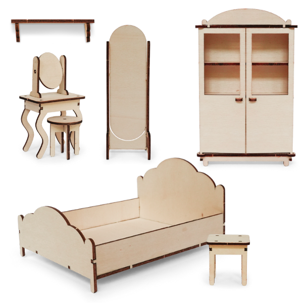 Bedroom Furniture Kit | 1:12 | Sam & Julia | The Mouse Mansion